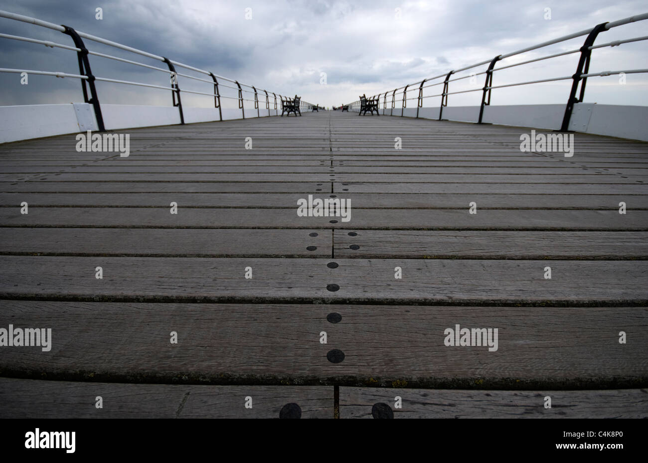 Low viewpoint of Saltburn pier Stock Photo - Alamy