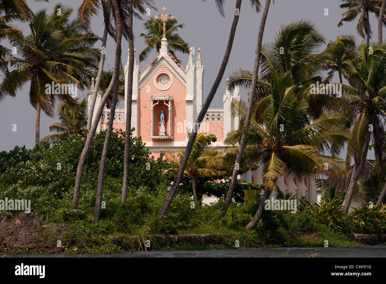 church, backwaters of Alleppey (Alappuzha), Kerala, India Stock Photo ...