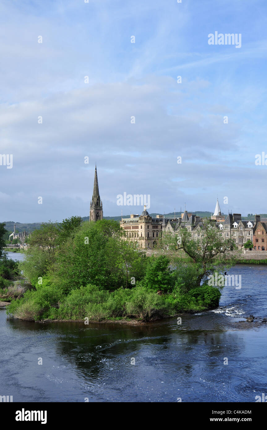 Perth view across River Tay, Scotland Stock Photo - Alamy