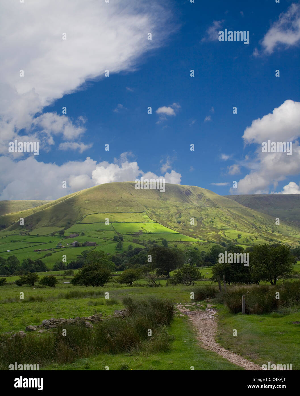 The Pennine Way public footpath weaves its way through the valley of ...
