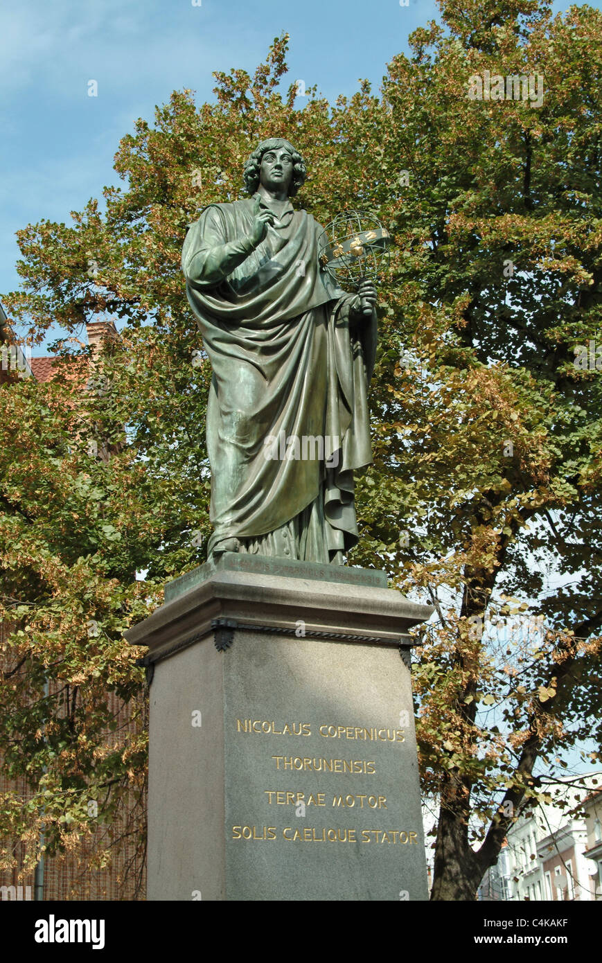 Copernicus statue in Torún,Poland Stock Photo - Alamy