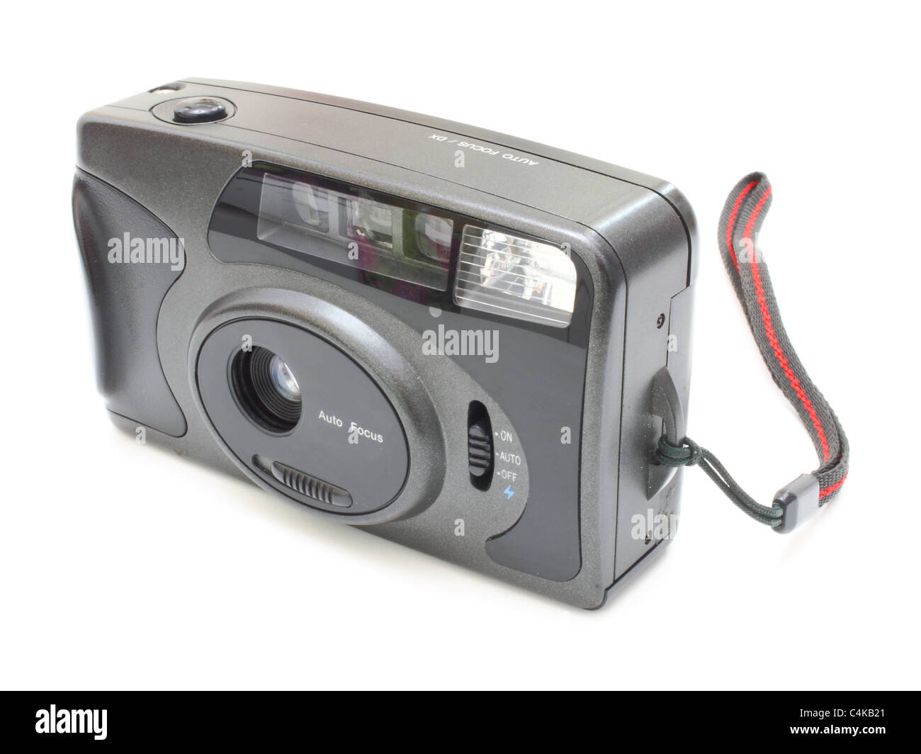 The old film camera of gray color on a white background Stock Photo - Alamy