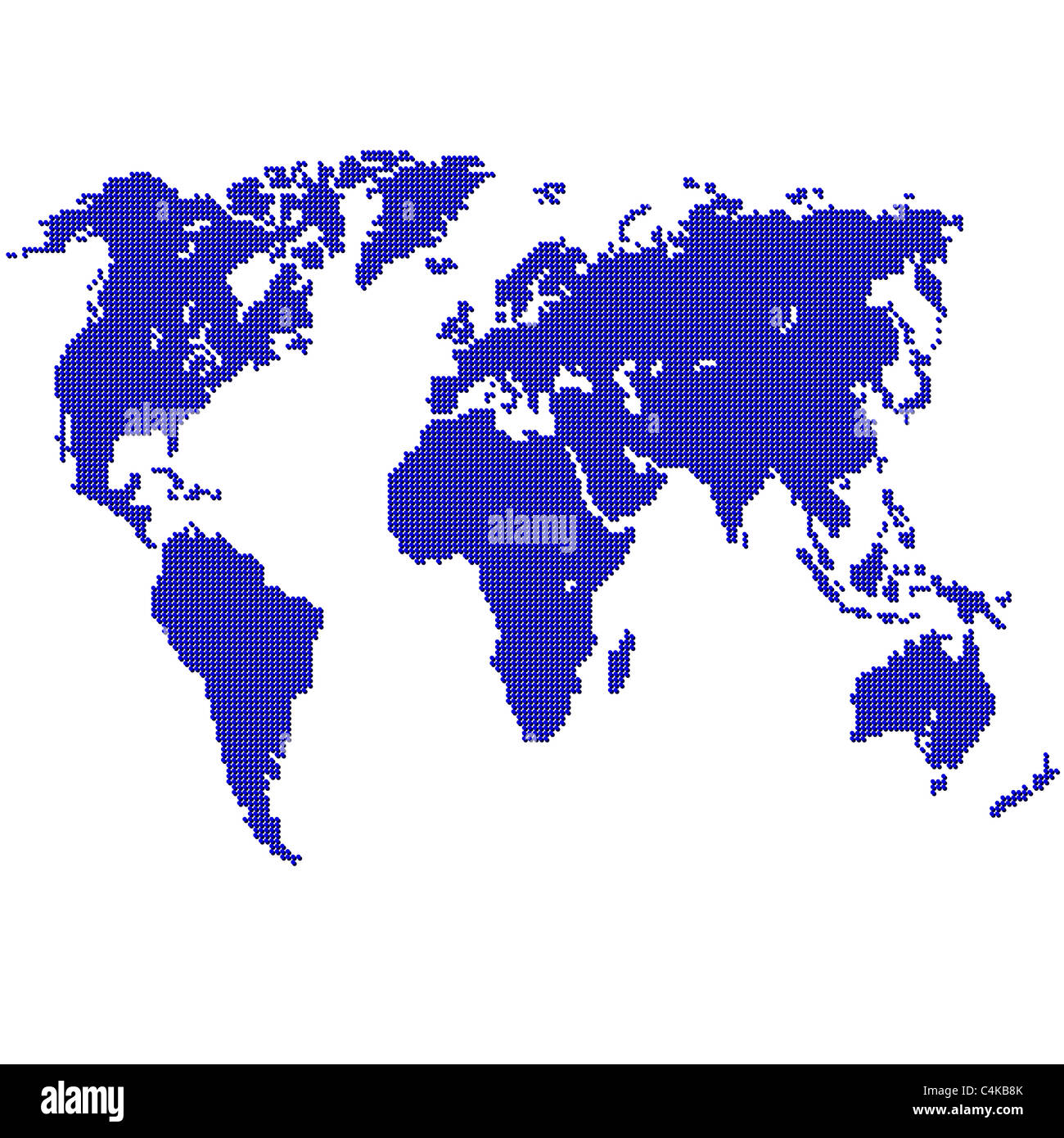 Detailed vector map of the world in an abstract style Stock Photo - Alamy