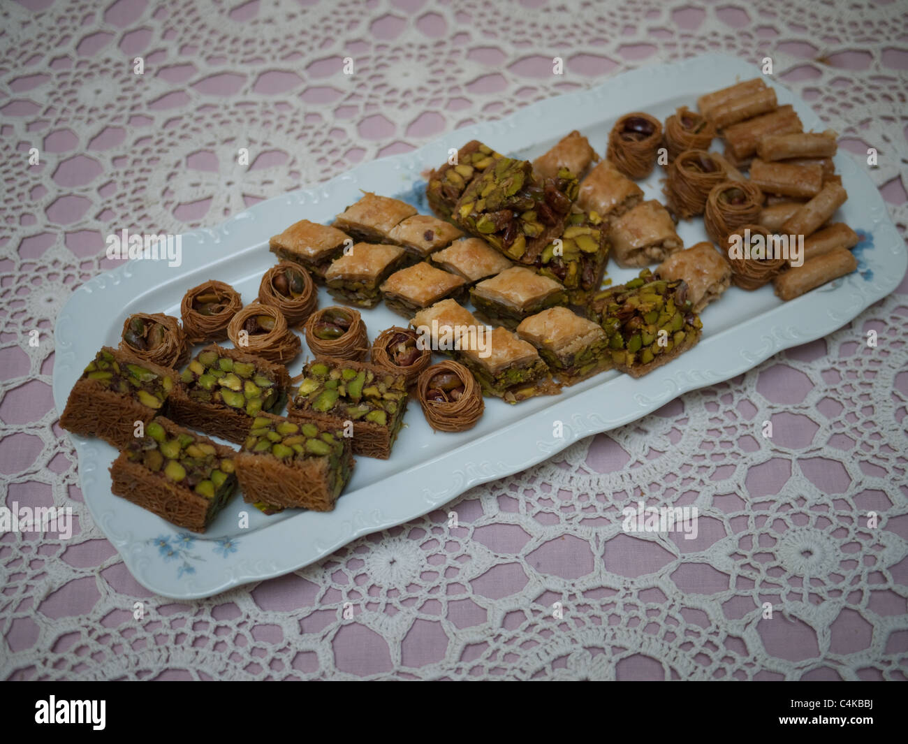 Plate of Greek food Stock Photo - Alamy