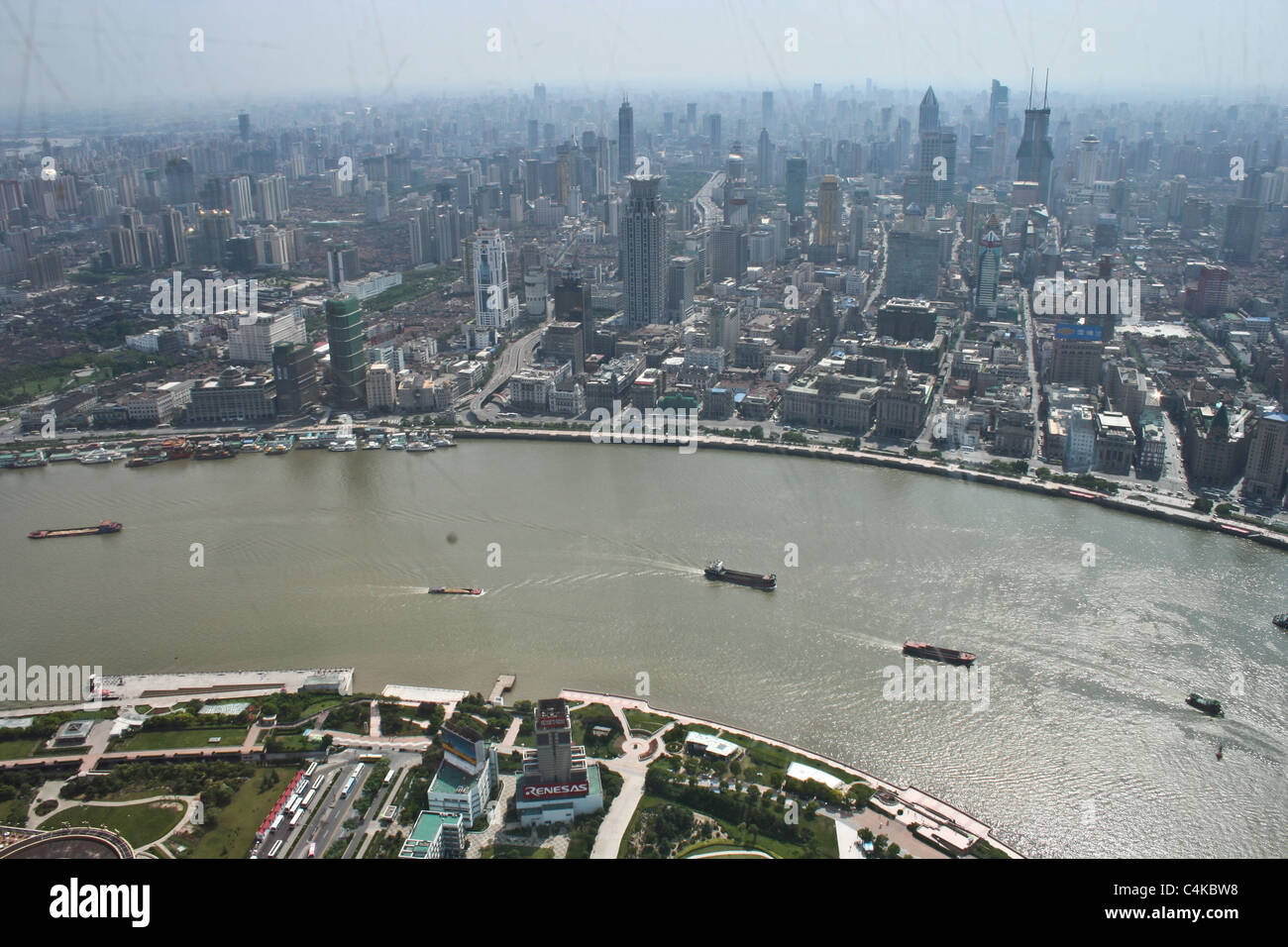 The bund and shanghai skyline Yellow River Stock Photo - Alamy