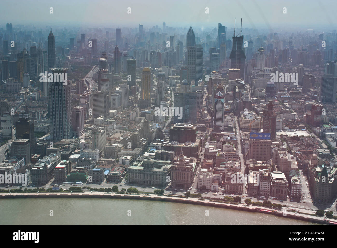 The bund and shanghai skyline Yellow River Stock Photo - Alamy