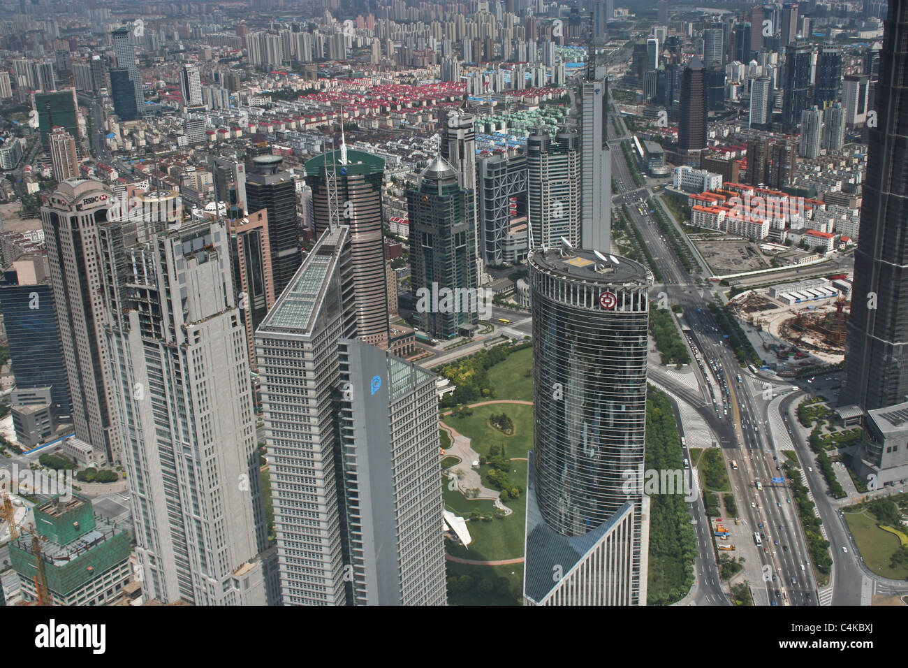 shanghai skyline financial district pudong Stock Photo - Alamy