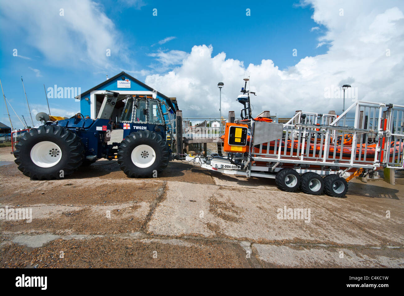 RNLI Tractor and Carriage Carrying An Atlantic 85 B Class Inshore ...