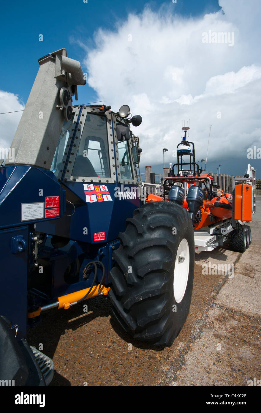 RNLI Tractor and Carriage Carrying An Atlantic 85 B Class Inshore ...