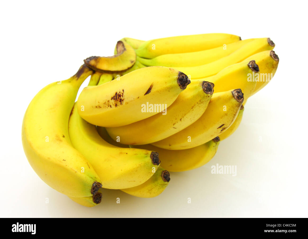 Bunch of bananas isolated on white background Stock Photo - Alamy