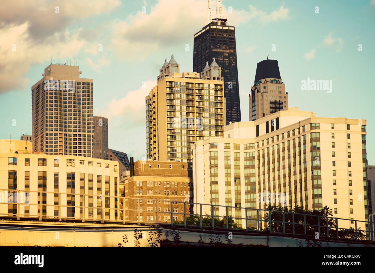 Afternoon in downtown of Chicago Stock Photo - Alamy