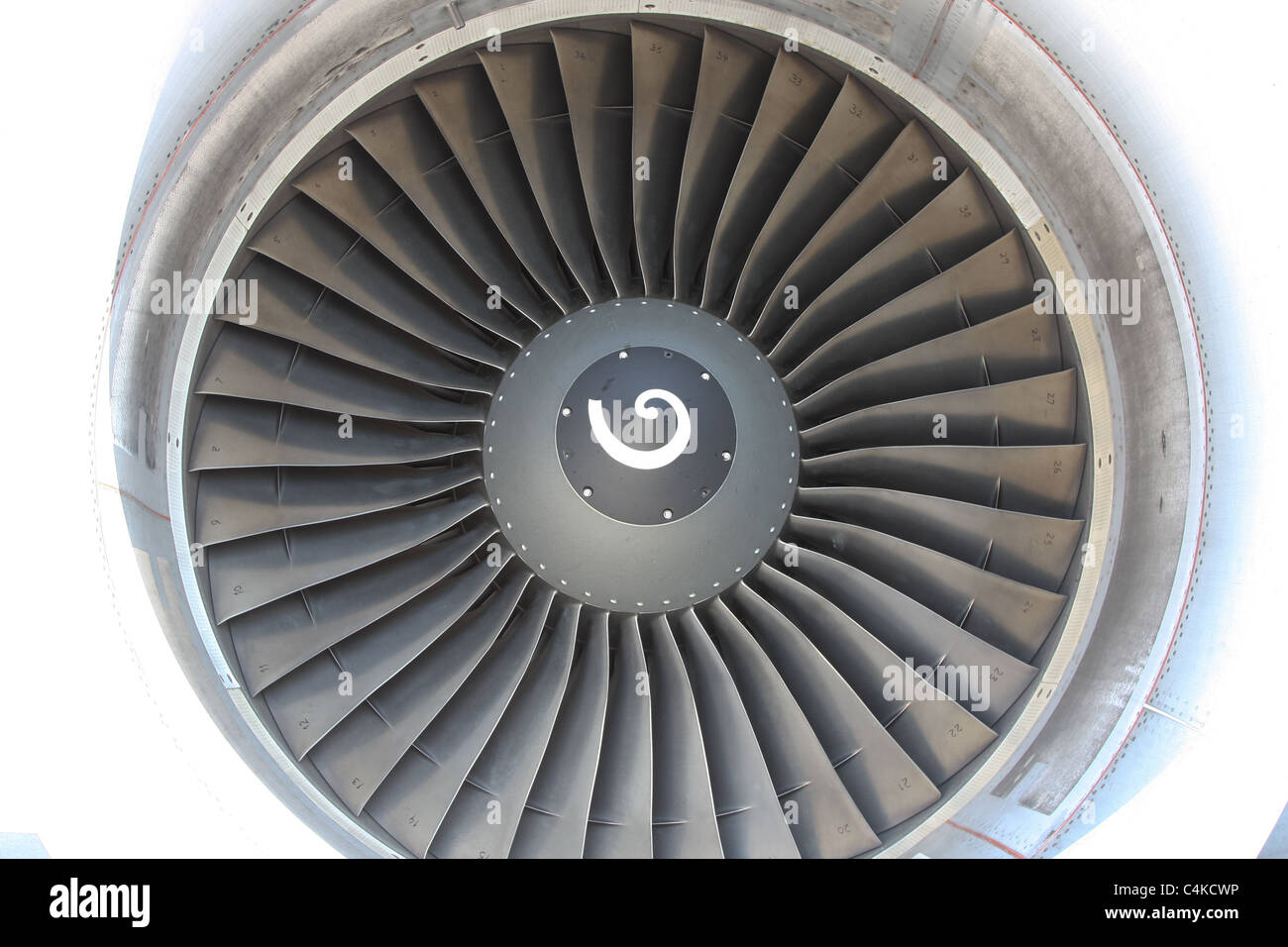 aircraft airplane turbine jet engine closeup Stock Photo - Alamy