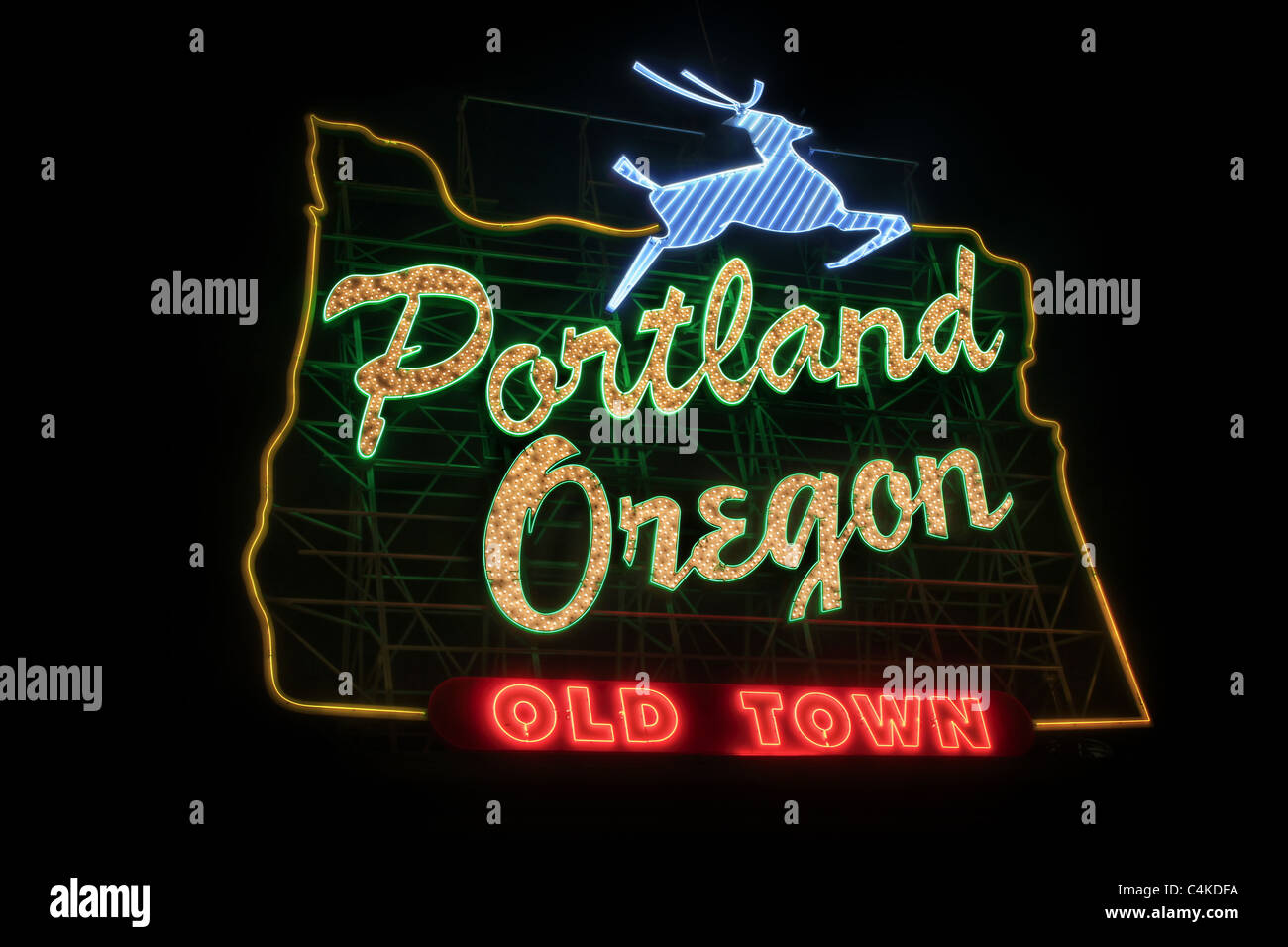 Historic Landmark City of Portland Oregon Old Town Sign Stock Photo - Alamy
