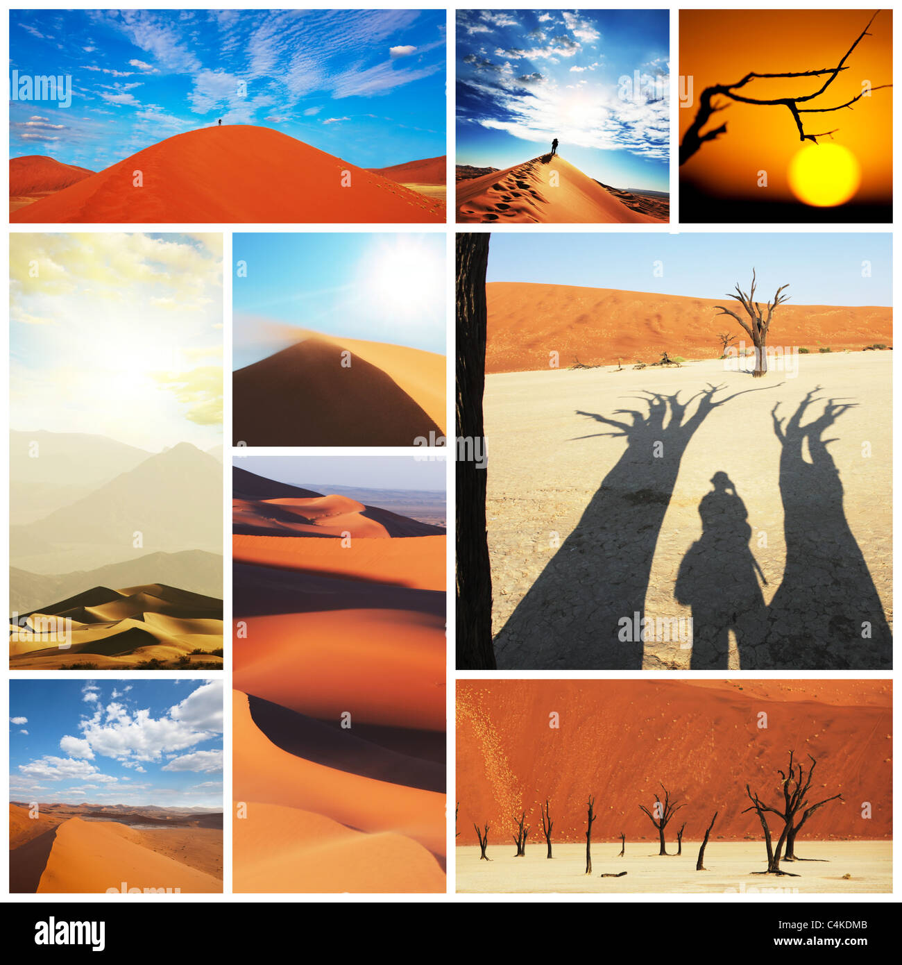 Namib desert collage Stock Photo - Alamy