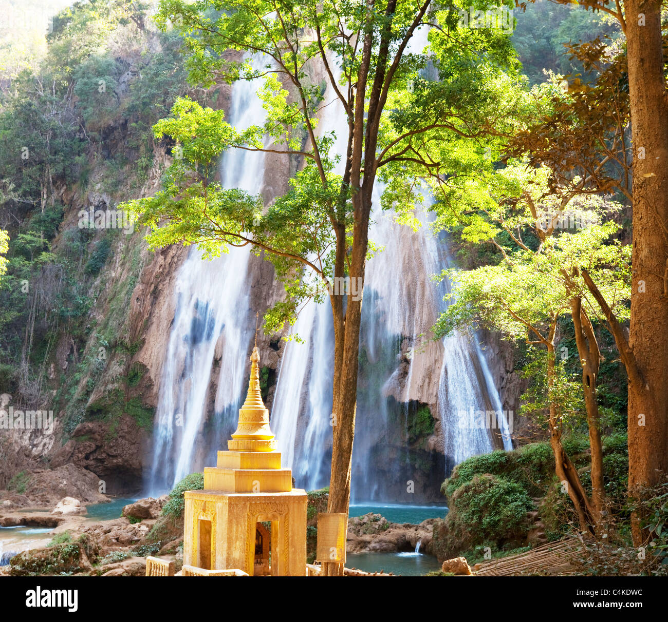 waterfall in Myanmar Stock Photo - Alamy