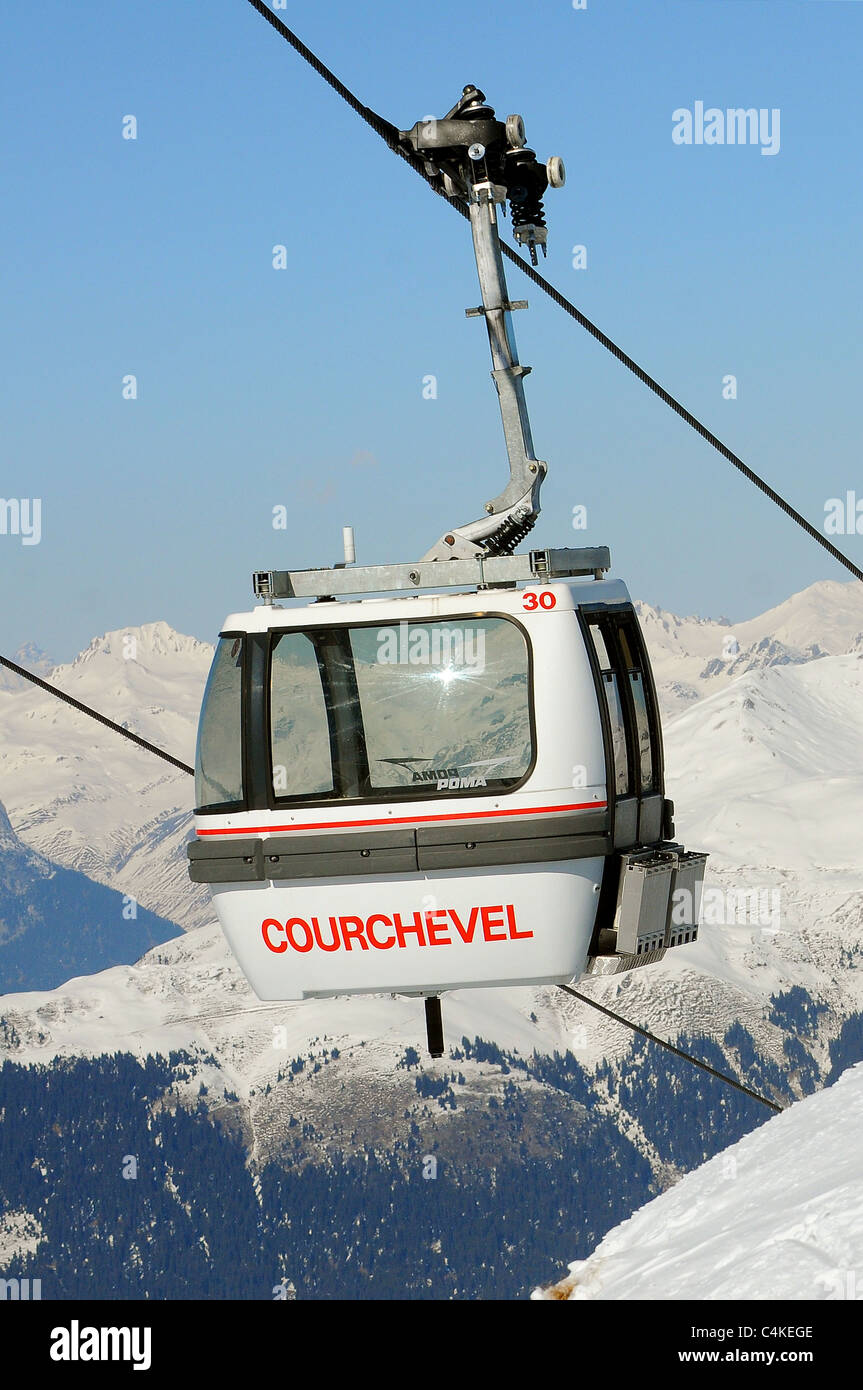 A gondola in the French ski resort of Courchevel 1850 Stock Photo - Alamy