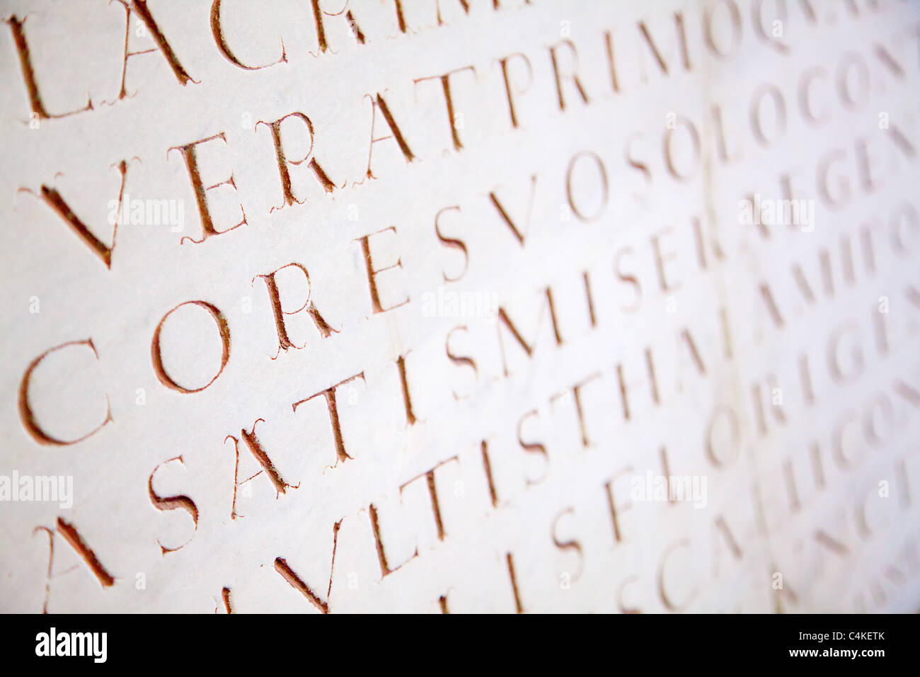 Pre-christian latin writing carved on the tombstone Stock Photo - Alamy