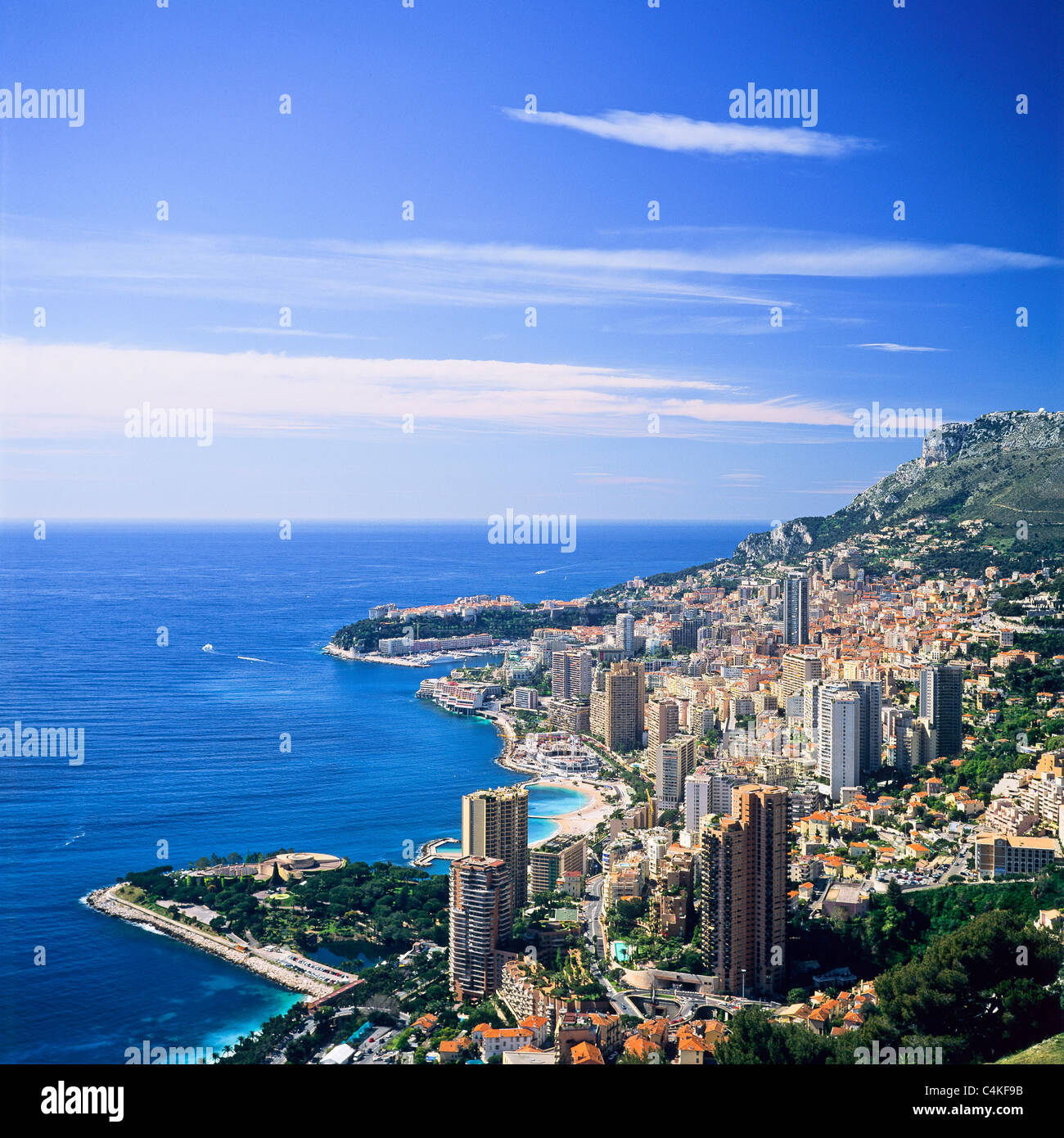 MONTE CARLO SKYLINE AND MEDITERRANEAN SEA PRINCIPALITY OF MONACO Stock ...