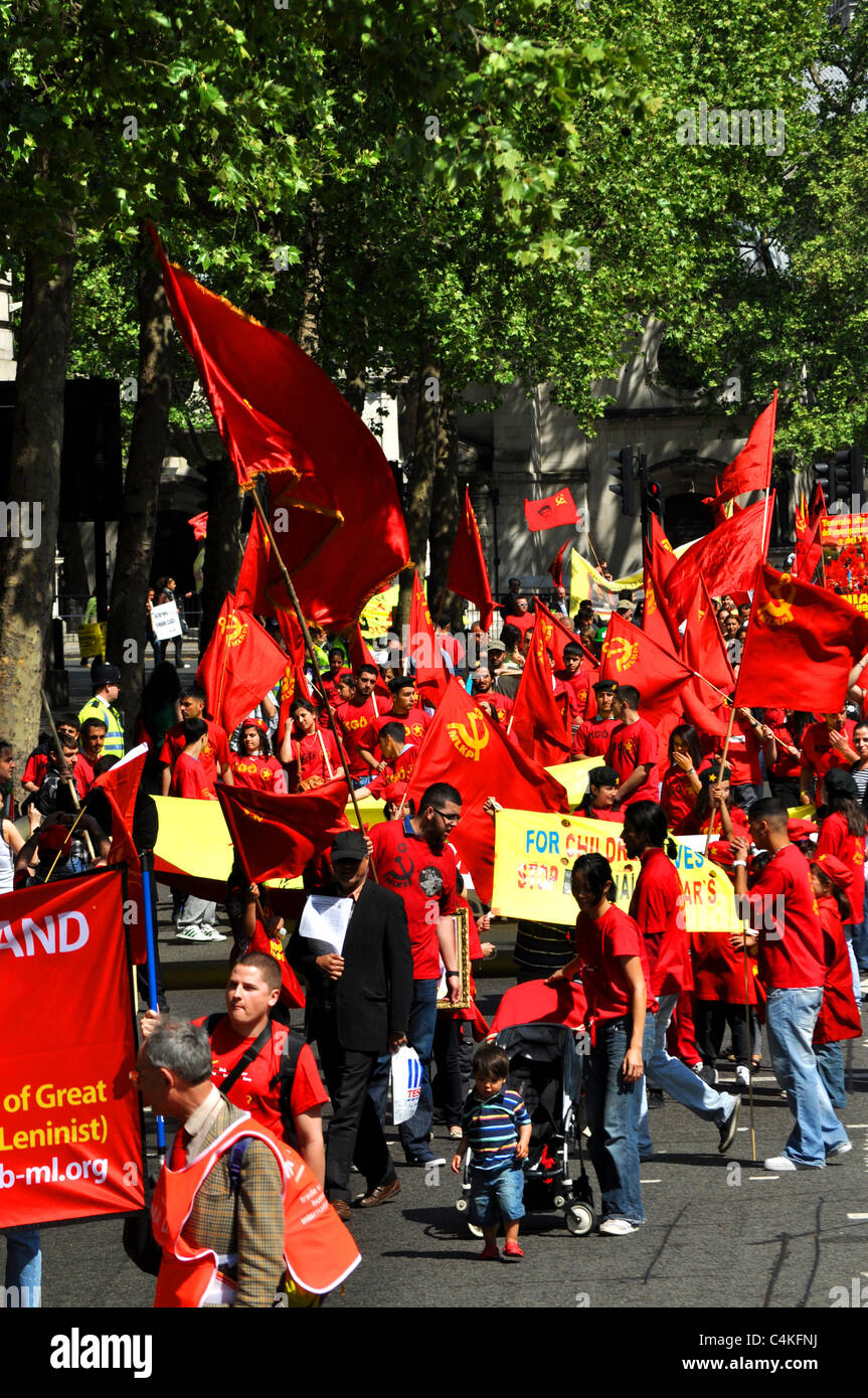 Photographs from 2011 1st May International Workers Day march, rally ...