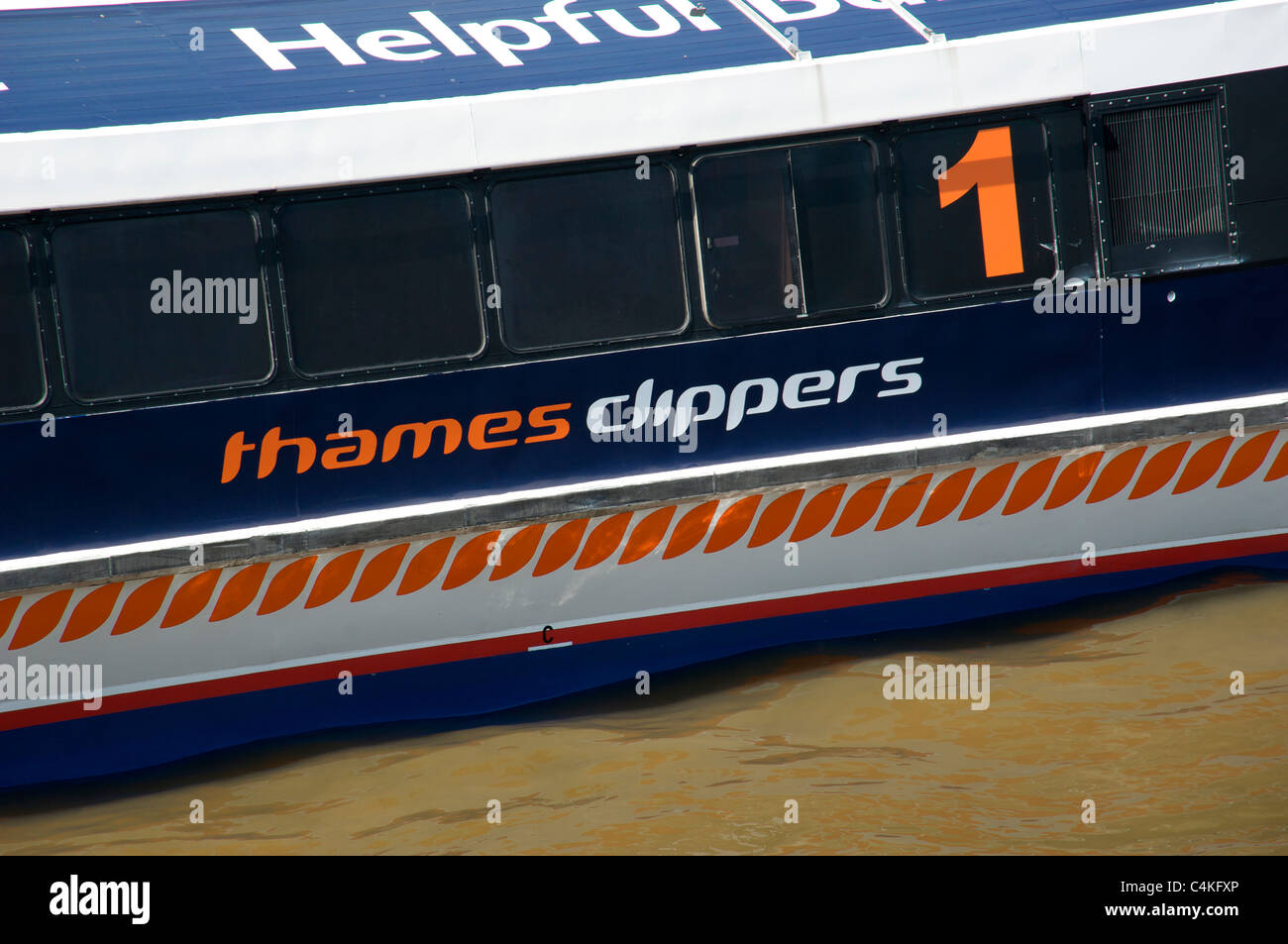 Thames Clippers boat. Part of London's public transport, Thames ...