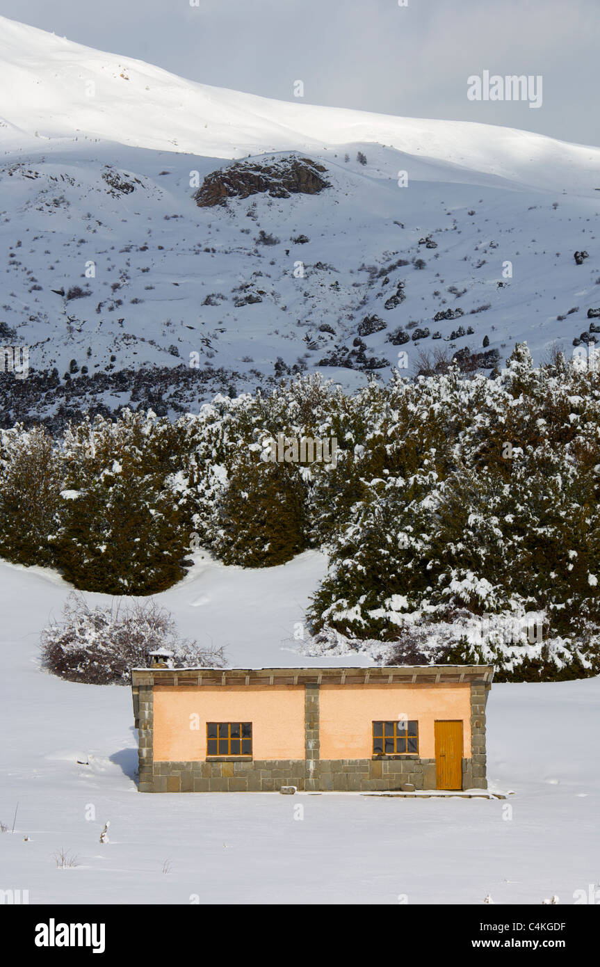 small mountain hut in the Pyrenees, Spain Stock Photo - Alamy