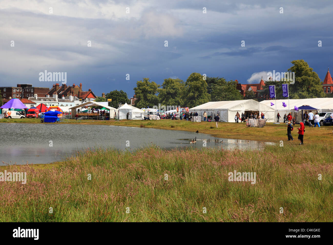 Wimbledon village Fair on Wimbledon Green in Wimbledon, Surrey, England ...