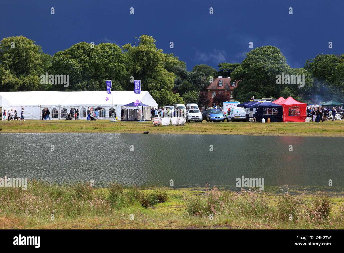 Wimbledon village Fair on Wimbledon Green in Wimbledon, Surrey, England ...