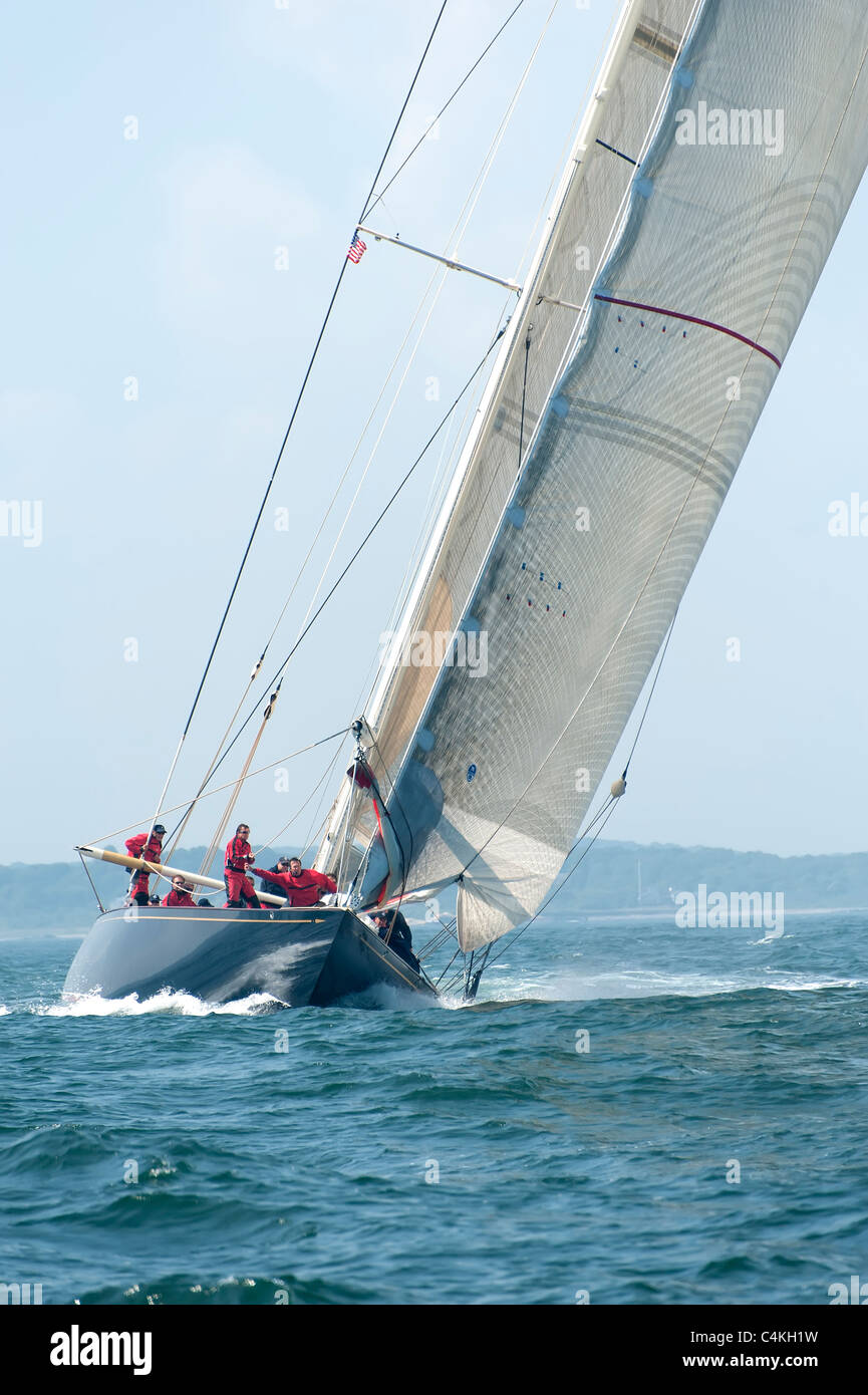j class yachts racing Stock Photo - Alamy