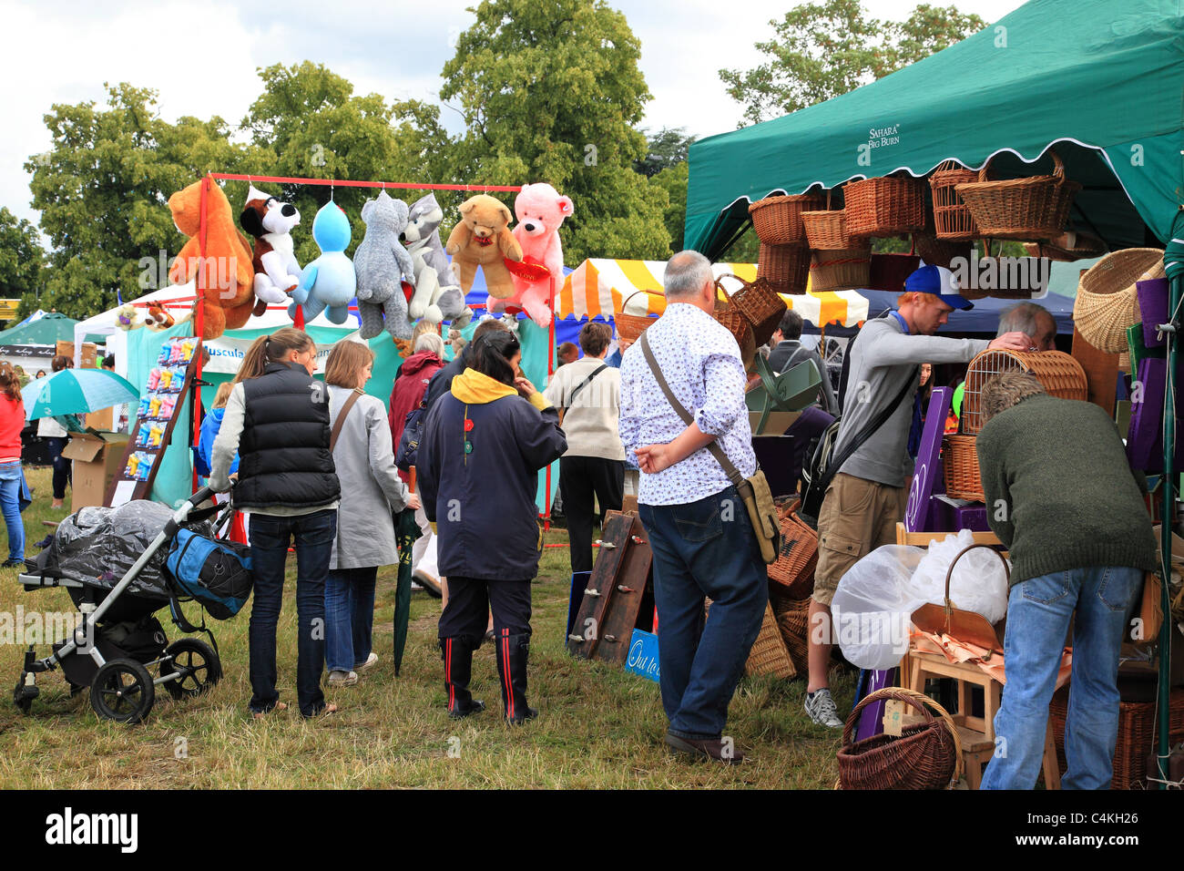 Market stall at Wimbledon village Fair on Wimbledon Green in Wimbledon ...