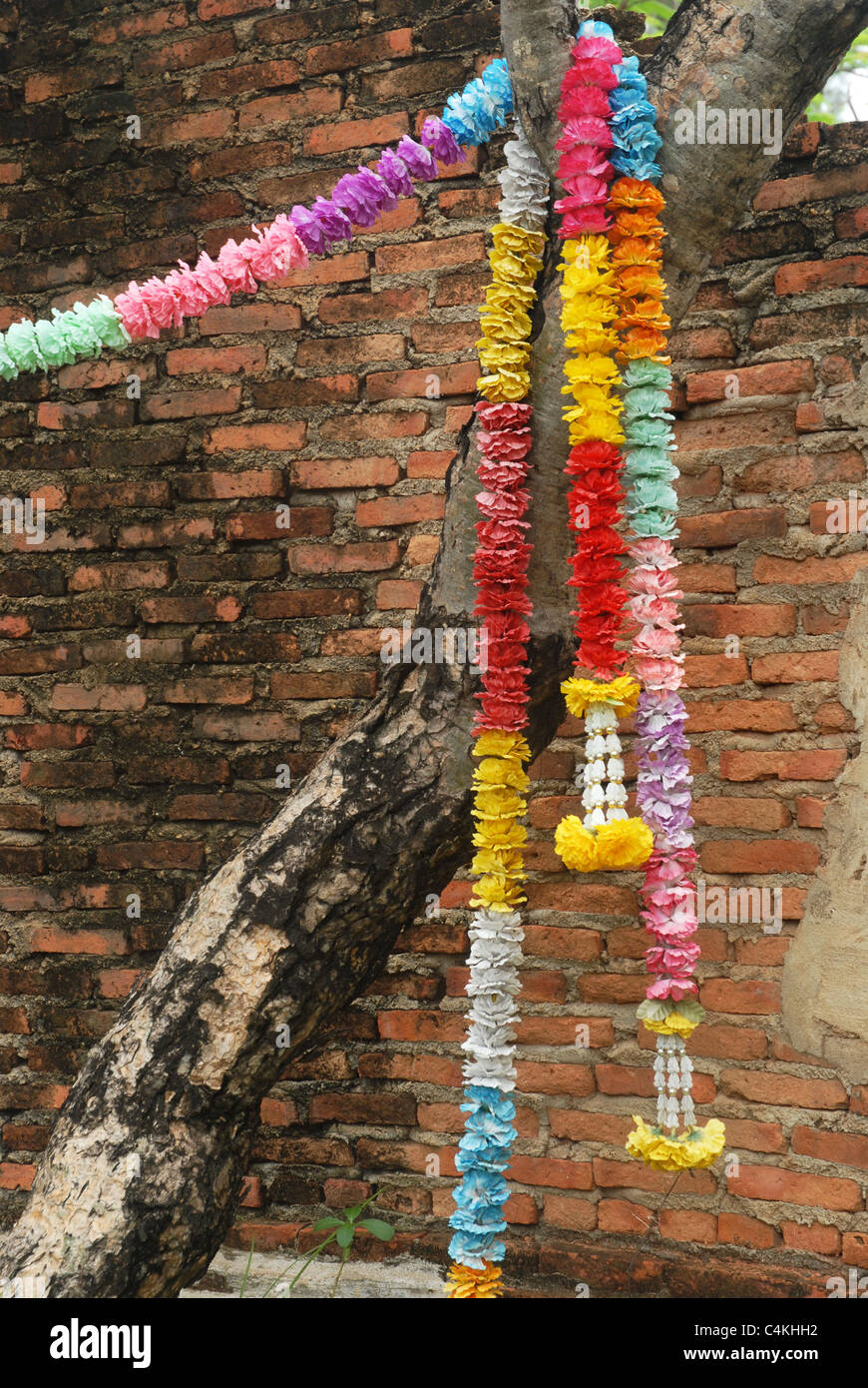 A Row of Garlands, Ancient Siam, Bangkok, Thailand Stock Photo - Alamy