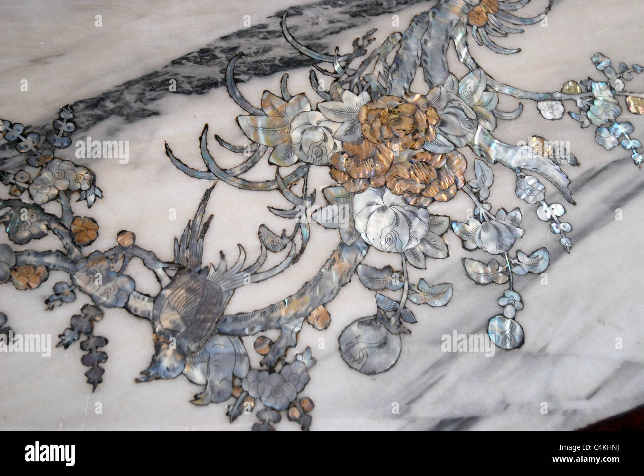 Decorative pattern on marble, Ancient Siam, Bangkok, Thailand Stock ...