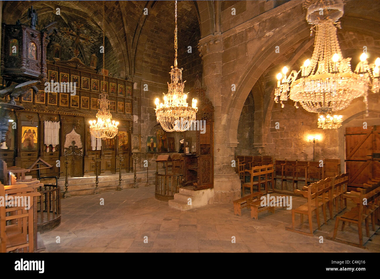 Bellapais Monastery interior Northern Cyprus Stock Photo - Alamy