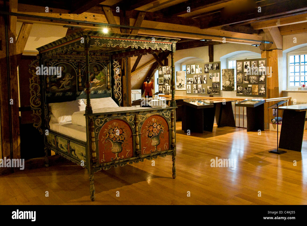 Old bed, Museum, Appenzell, Switzerland Stock Photo - Alamy