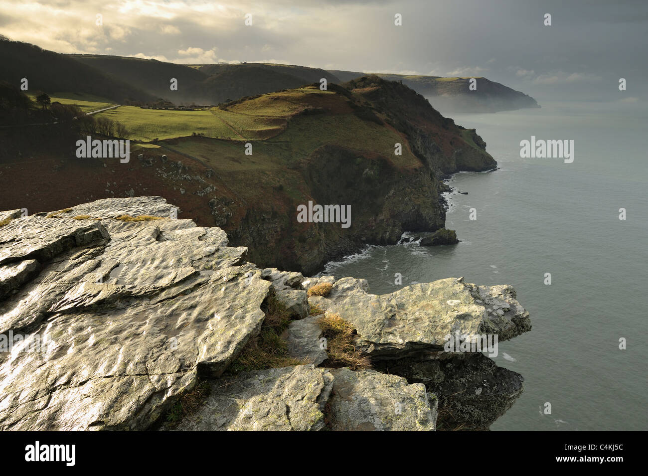 Valley of rocks winter exmoor uk hi-res stock photography and images ...