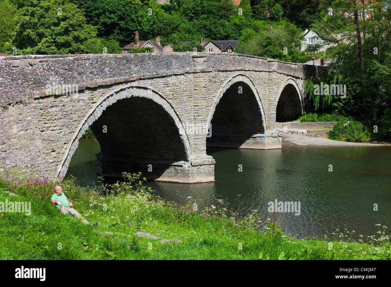 Ludlow bridge ludlow shropshire united kingdom hi-res stock photography ...