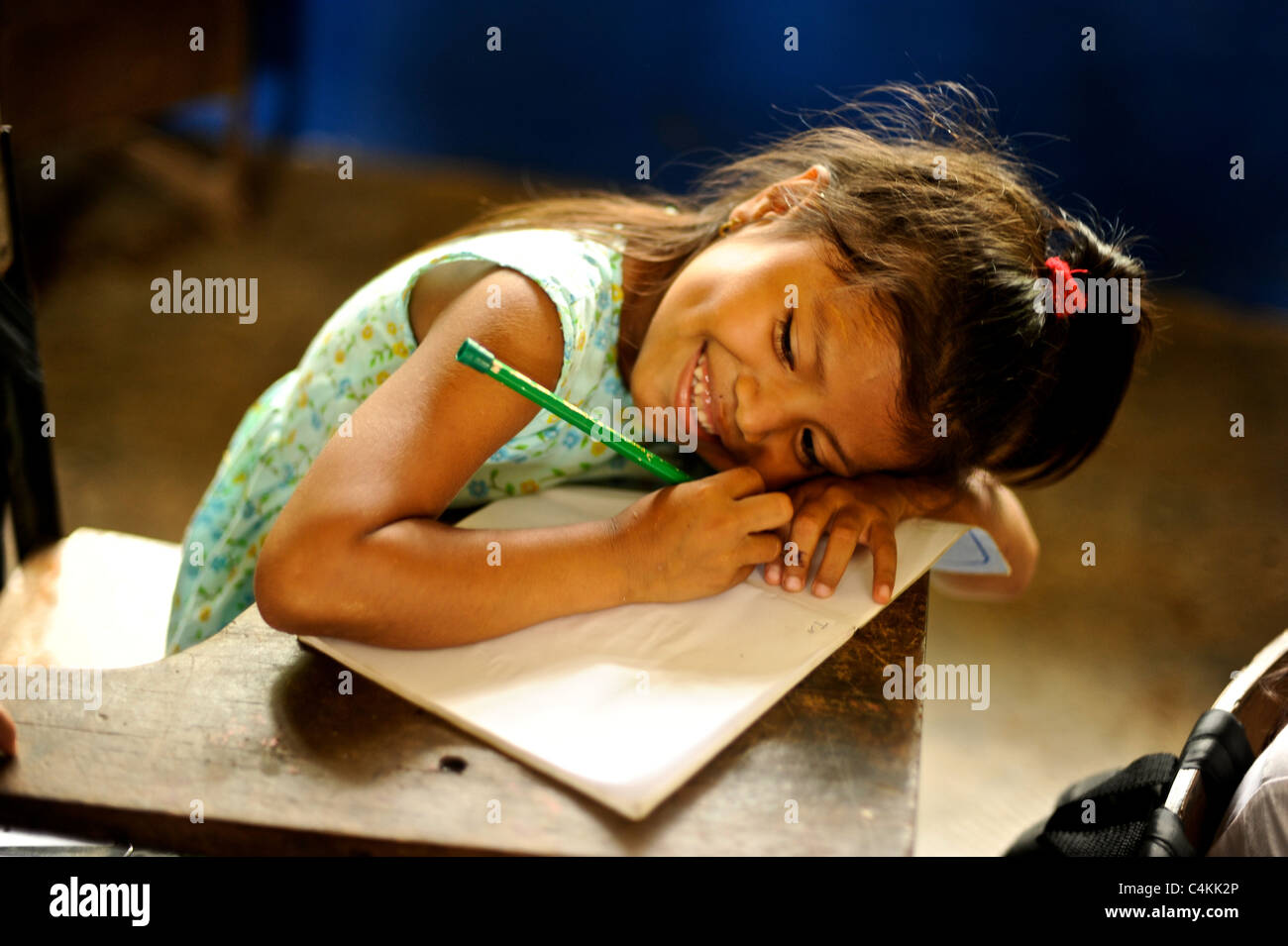 Indigenous Ngobe Bugle Community learning to write at school. Chiriqui ...