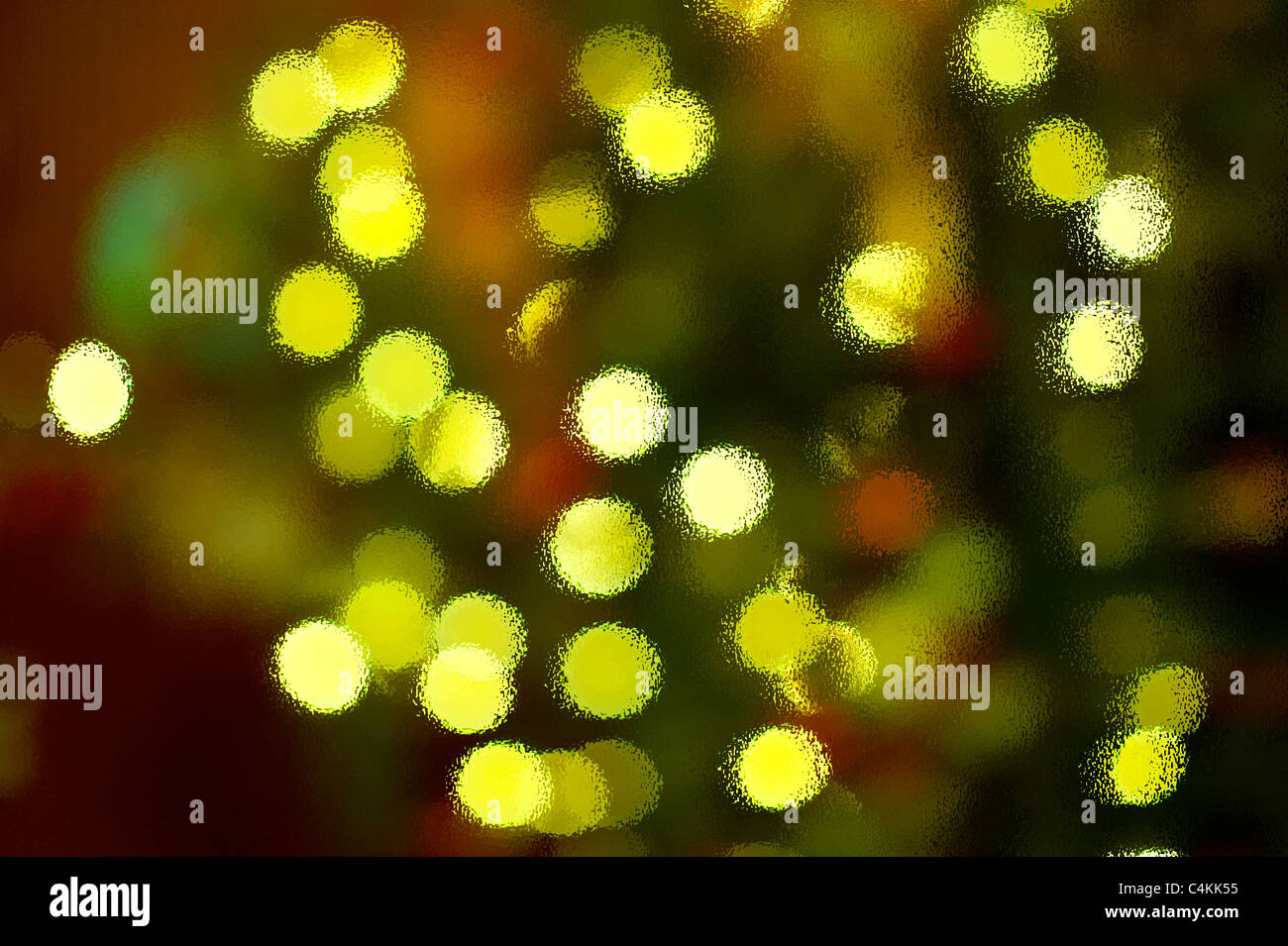 Abstract image of small lights shot out of focus with wide aperture and ...