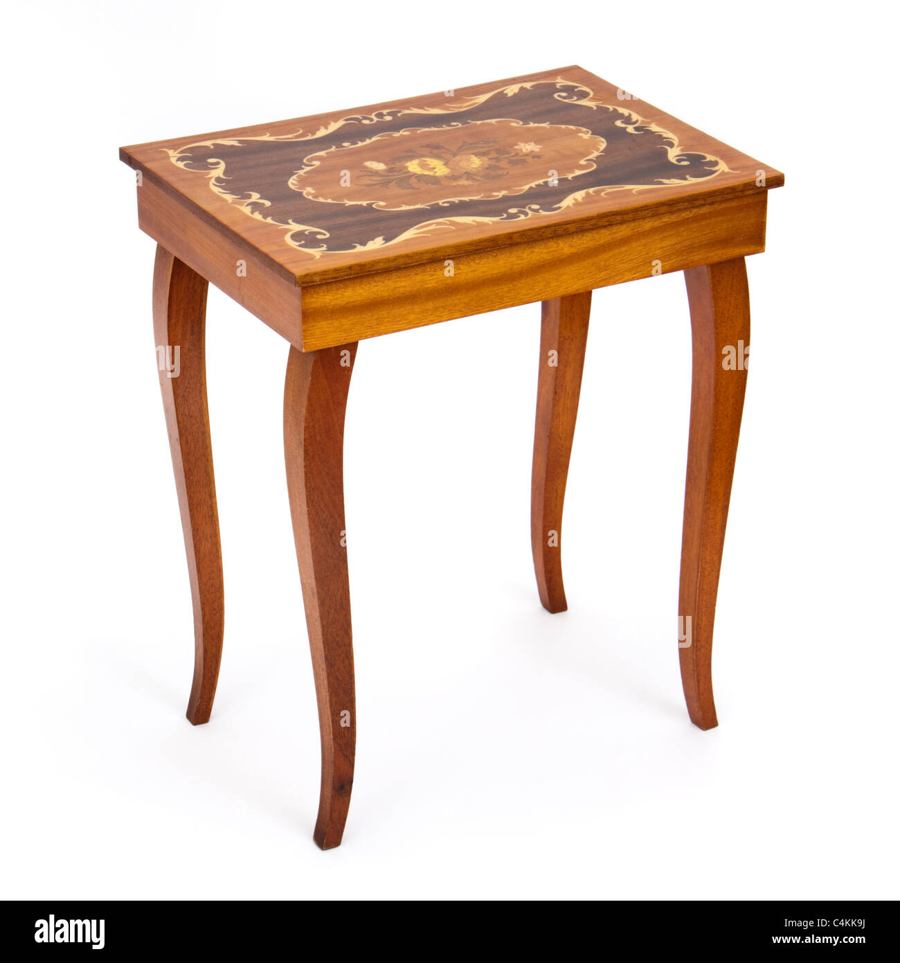 Italian musical table with beautiful inlay design Stock Photo - Alamy