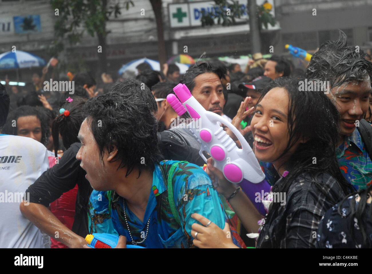 Worlds Biggest Water Fight Songkran Thai New Year Celebration