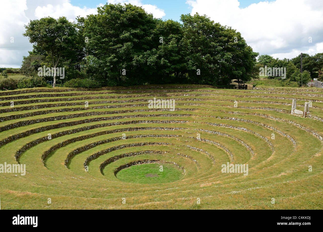 " Gwennap Pit " an old Methodist preaching pit near Redruth in Cornwall ...