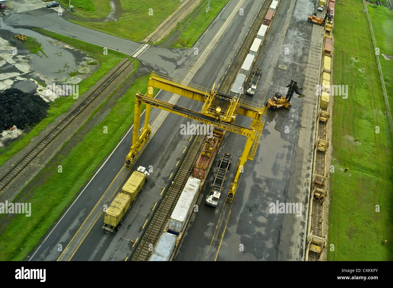 Aerial views of Port of Balboa, operated by Panama Ports Company (PPC ...