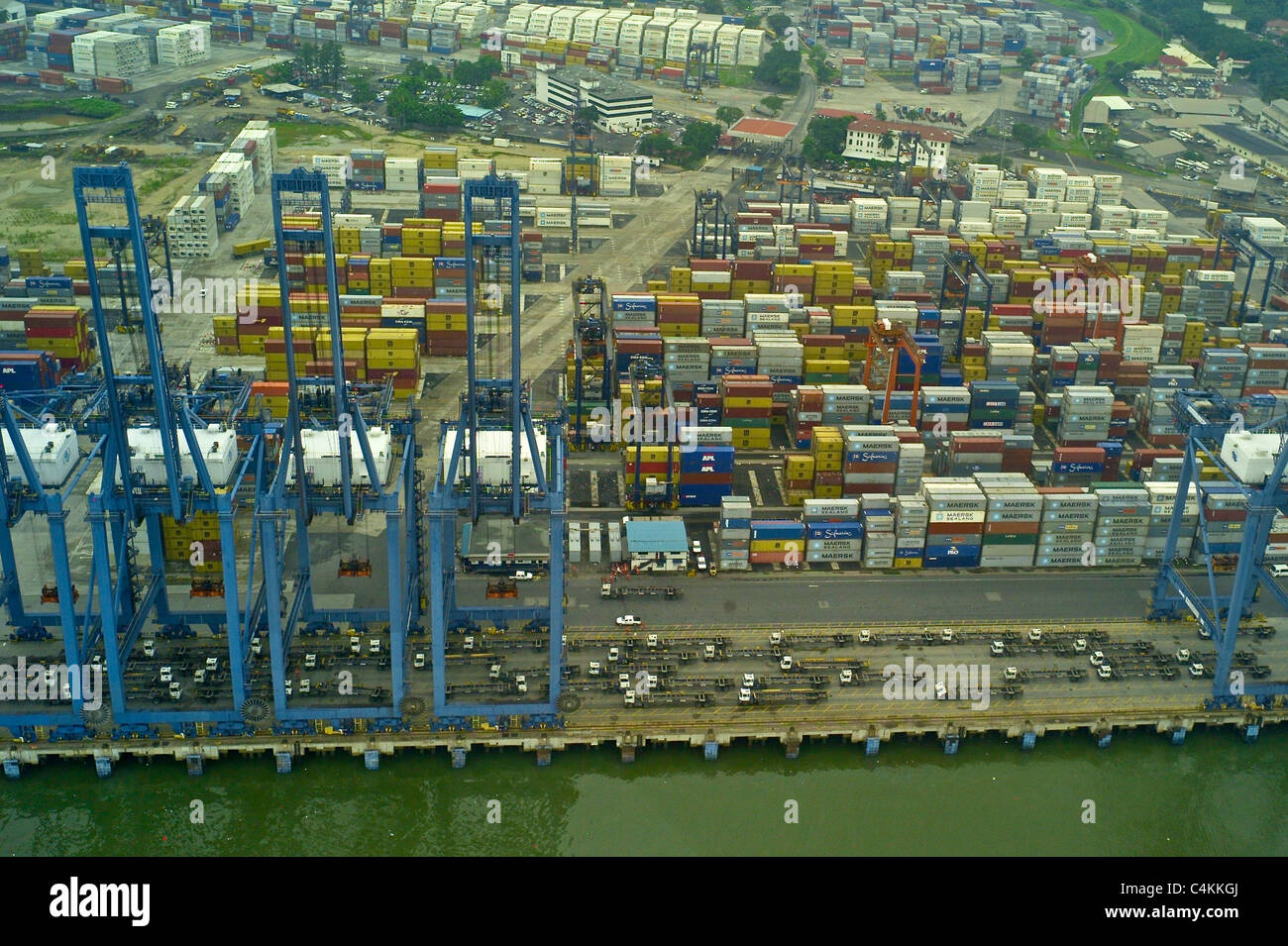 Aerial views of Port of Balboa, operated by Panama Ports Company (PPC ...