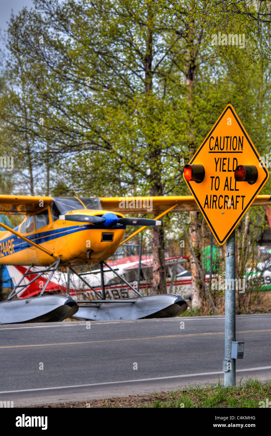 Caution yield to all aircraft hi-res stock photography and images - Alamy