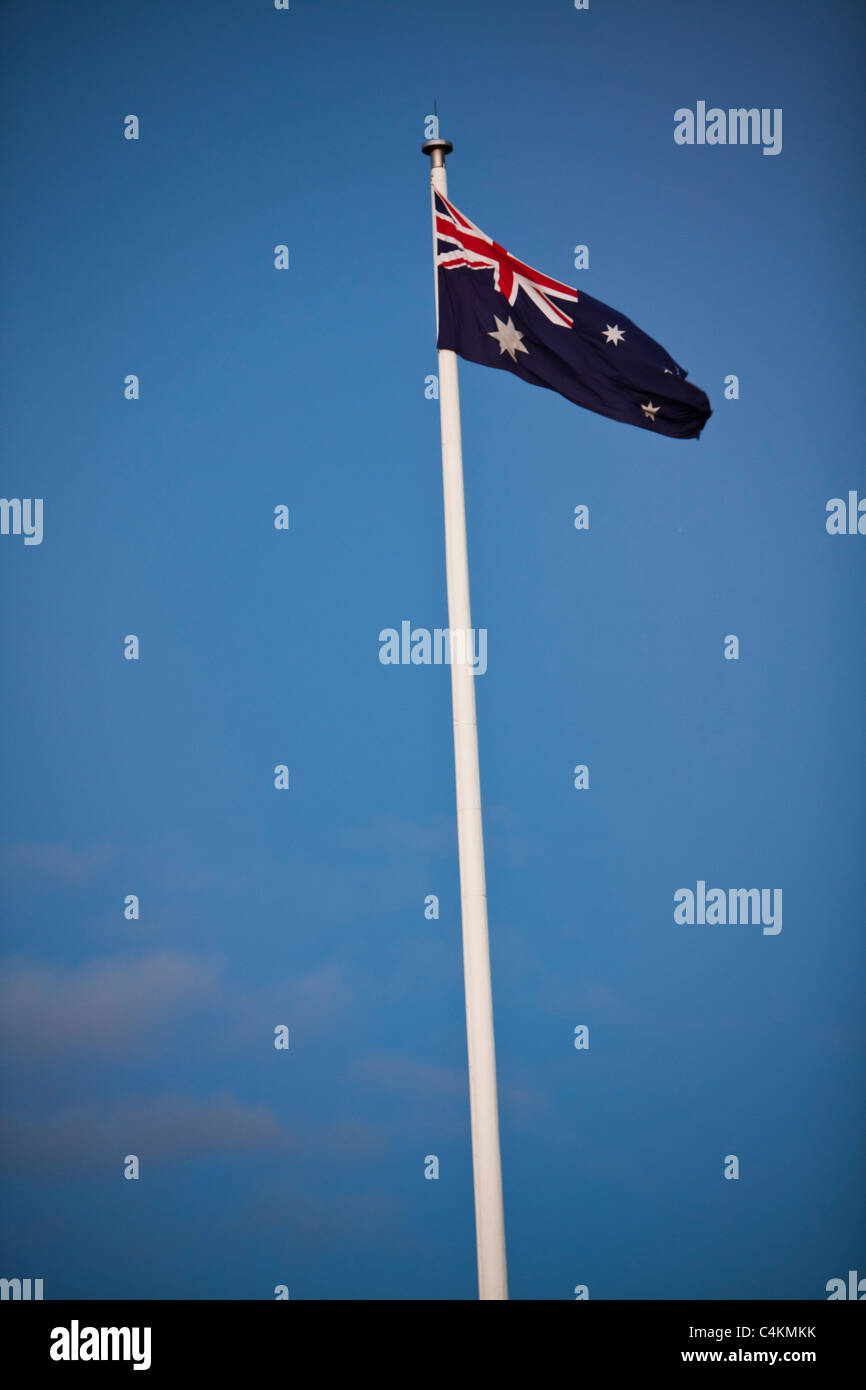 Australian flag on Lake Burley Griffin, Canberra, ACT, Australia Stock ...