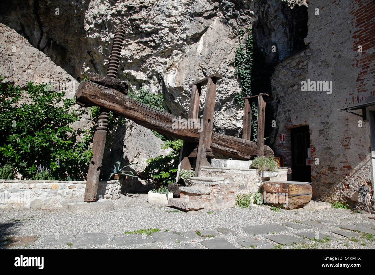 An ancient torch-press for olives and grapes in Santa Caterina del ...
