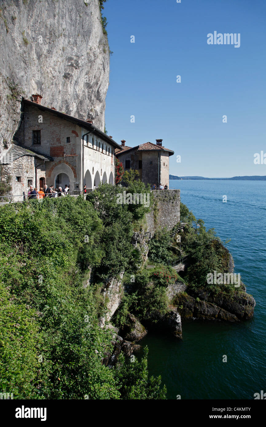 Santa Caterina del Sasso Monastery on Lake Maggiore, Italy Stock Photo ...