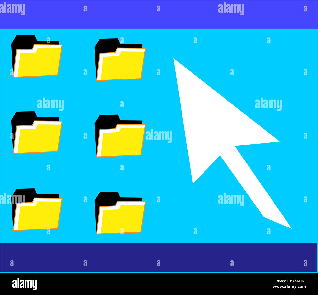 folders with an arrow Stock Photo - Alamy