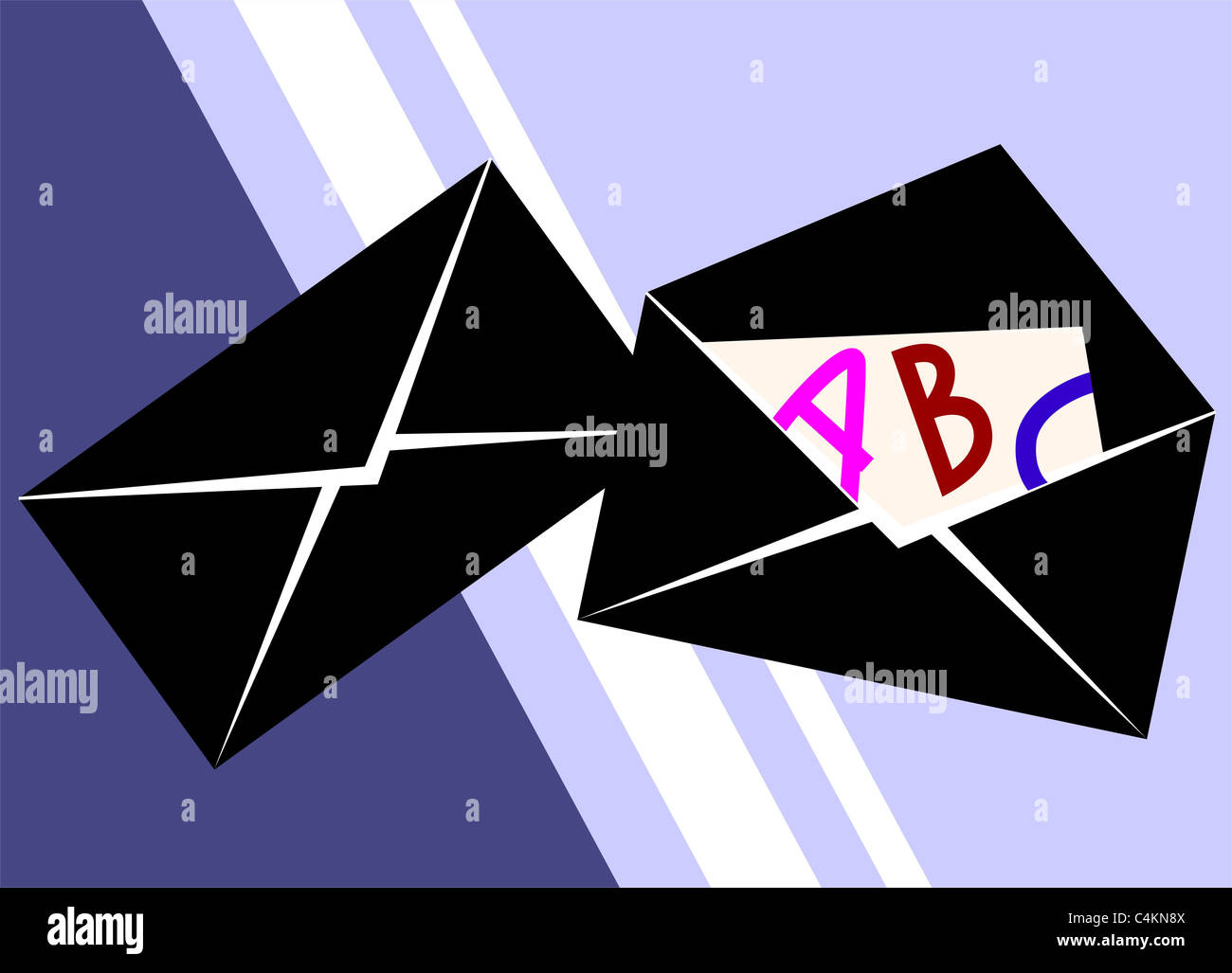 envelopes with alphabet letter Stock Photo - Alamy