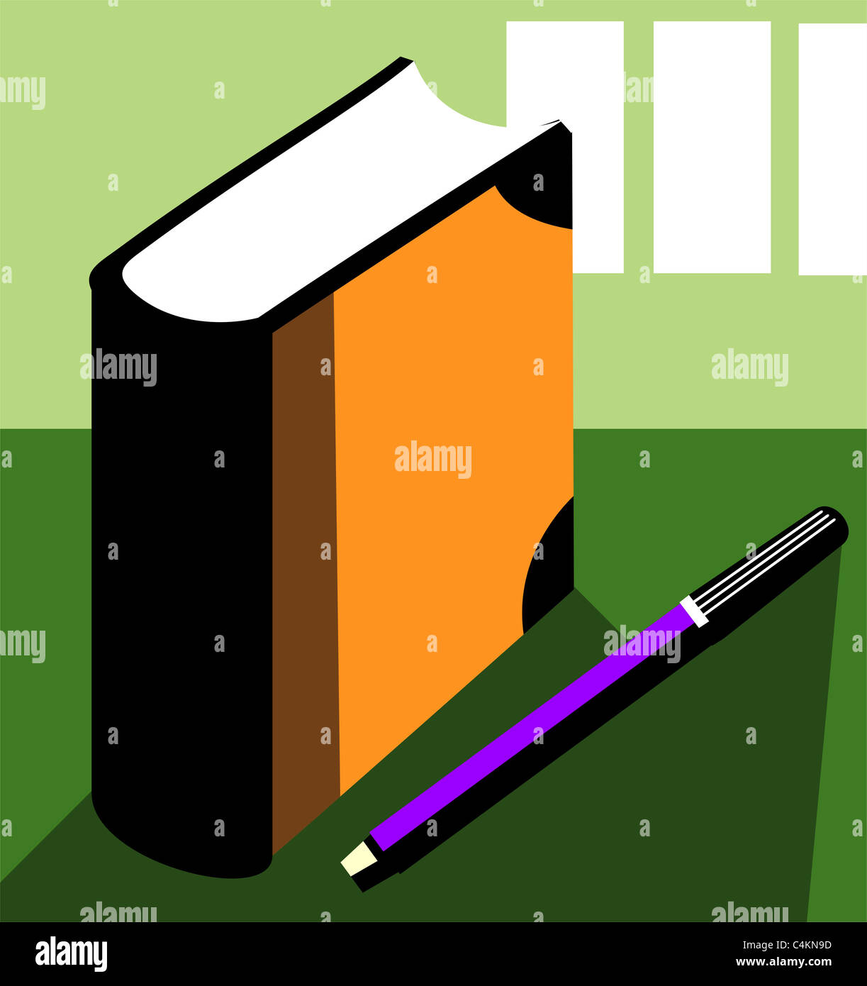 pen and book Stock Photo - Alamy