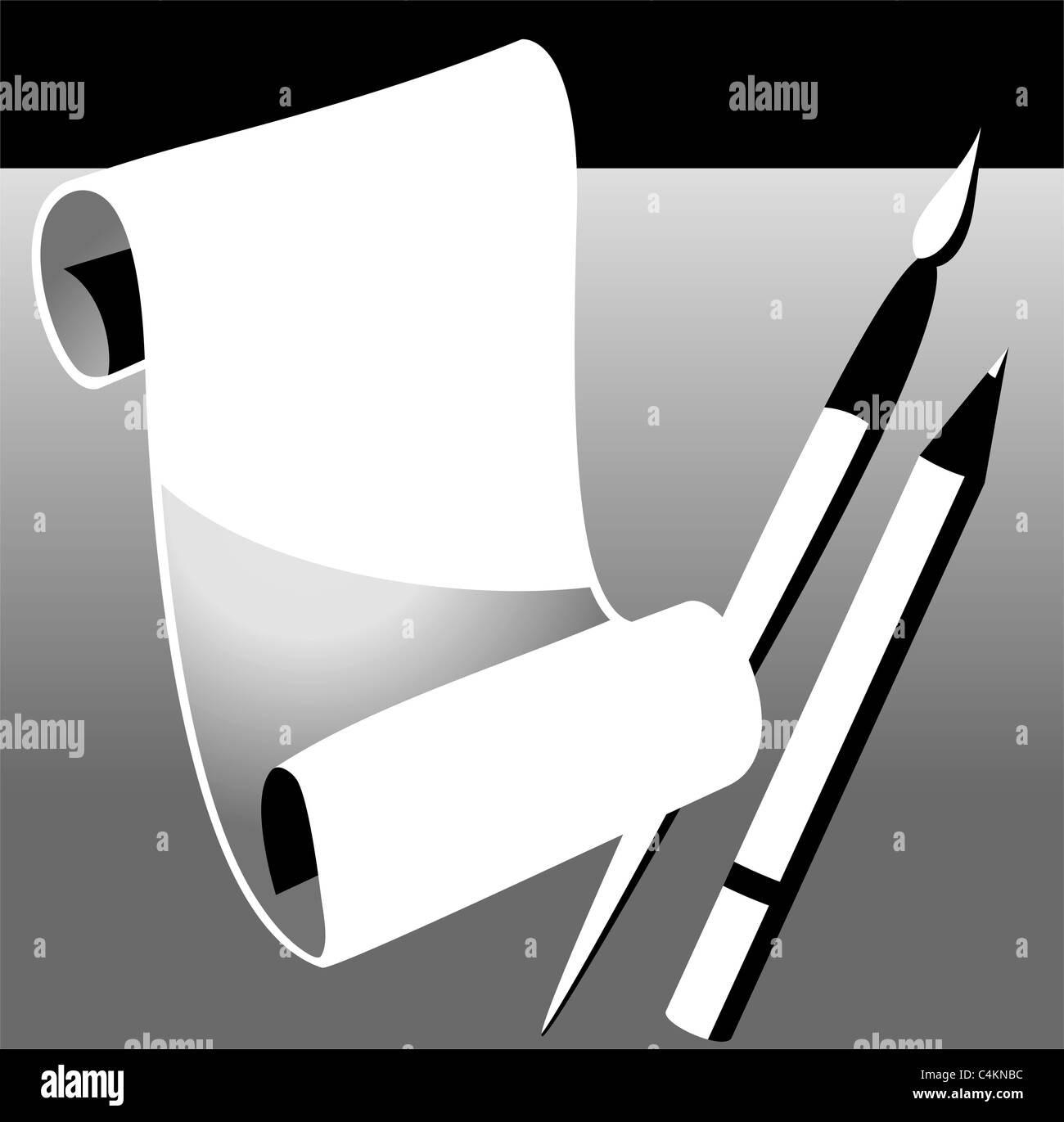 Rolled ink Black and White Stock Photos & Images - Alamy